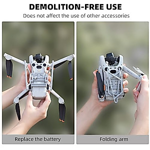 HeiyRC Mini 4 Pro Landing Gear, Folding Extensions Leg Stand Protector for DJI Mini 4 Pro Drone Accessories (Orange) - Easy to Store, no Need to disassemble