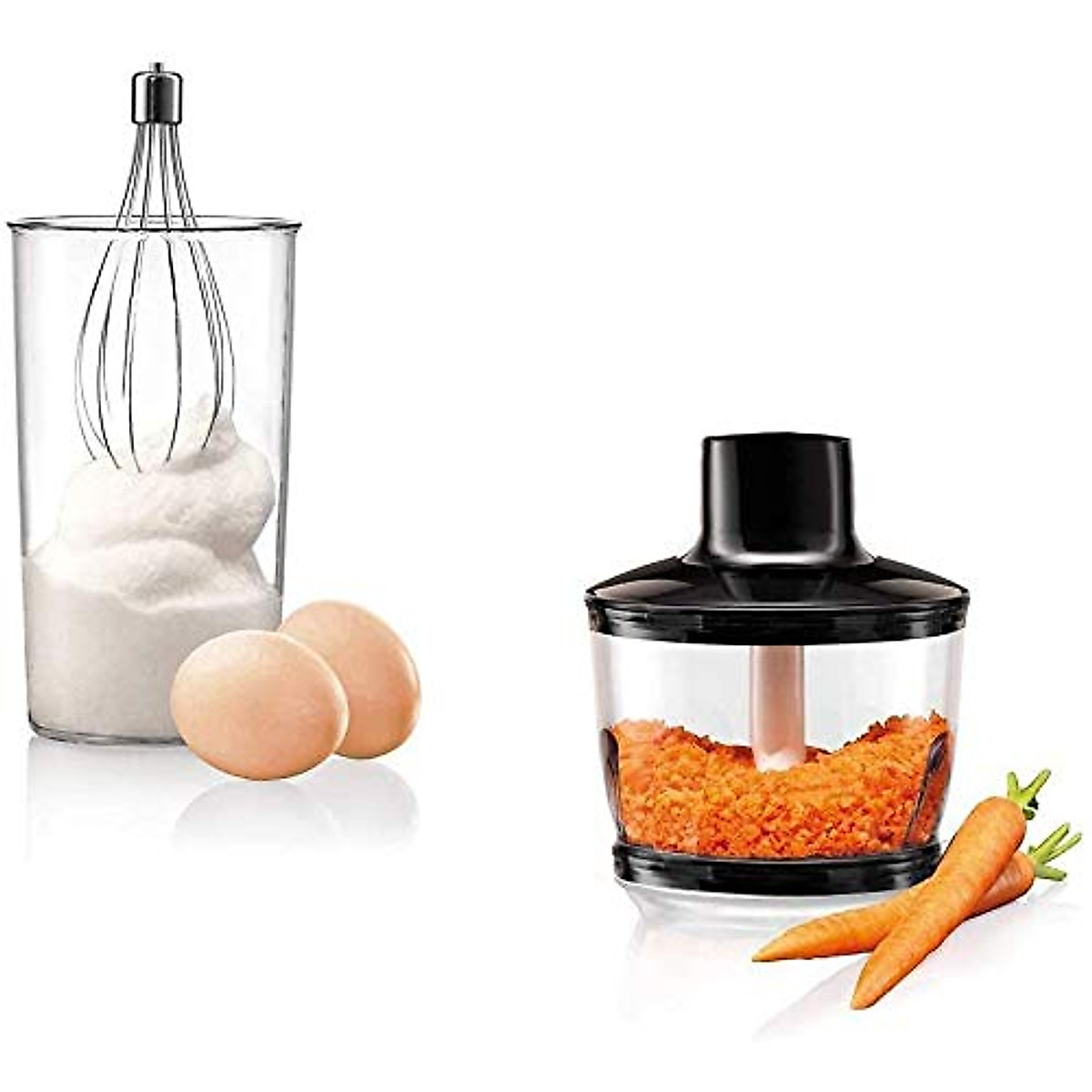 Caynel 500 Watt Immersion Hand Blender, 8 Variable Speeds Control with Turbo Setting, Ergonomic handle Multi-purpose Hand Mixer Pure Copper Motor Stainless Steel （5-in-1）