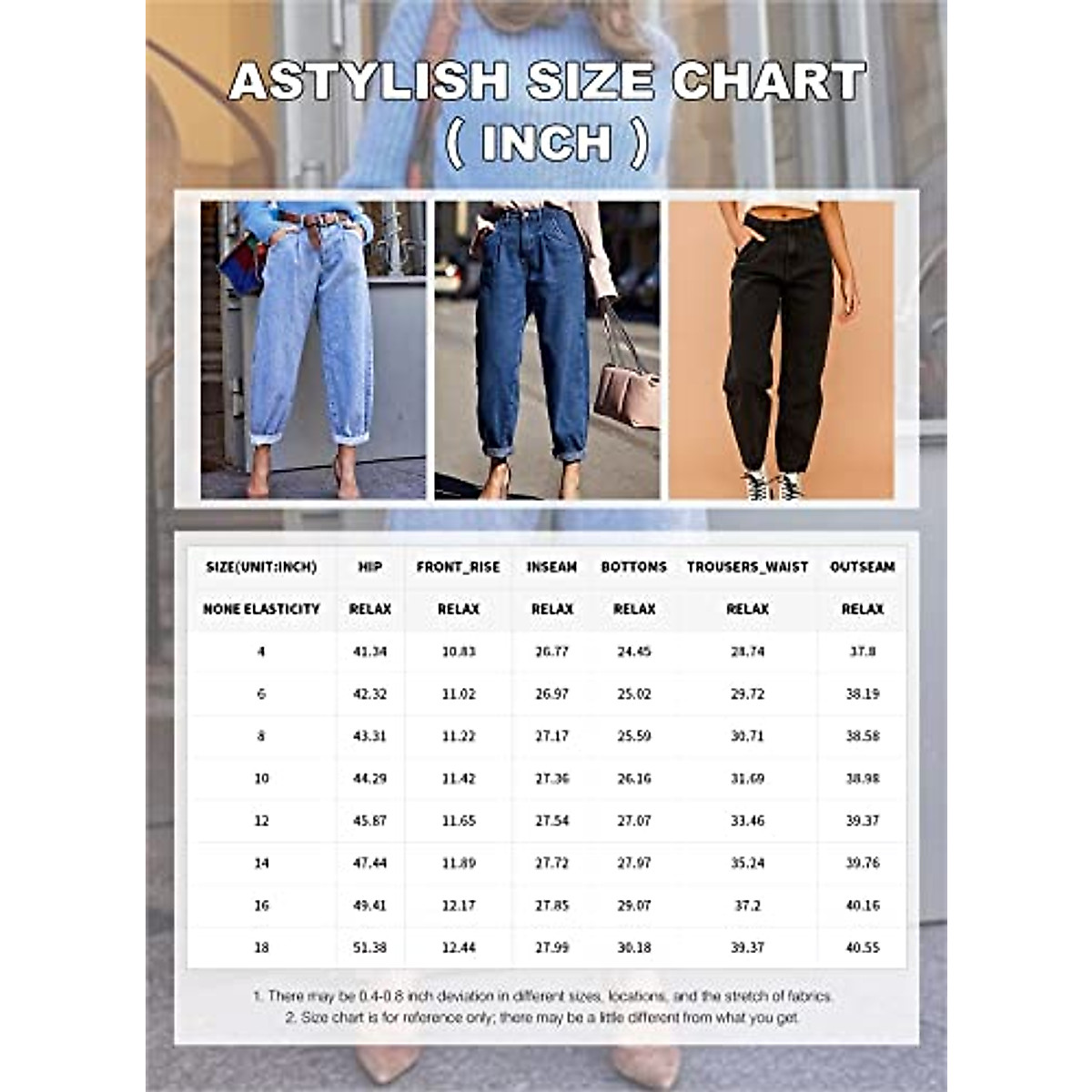 Astylish Black Jeans for Women High Waisted Baggy Boyfriend Mom Cropped Denim Pants Black Size 10