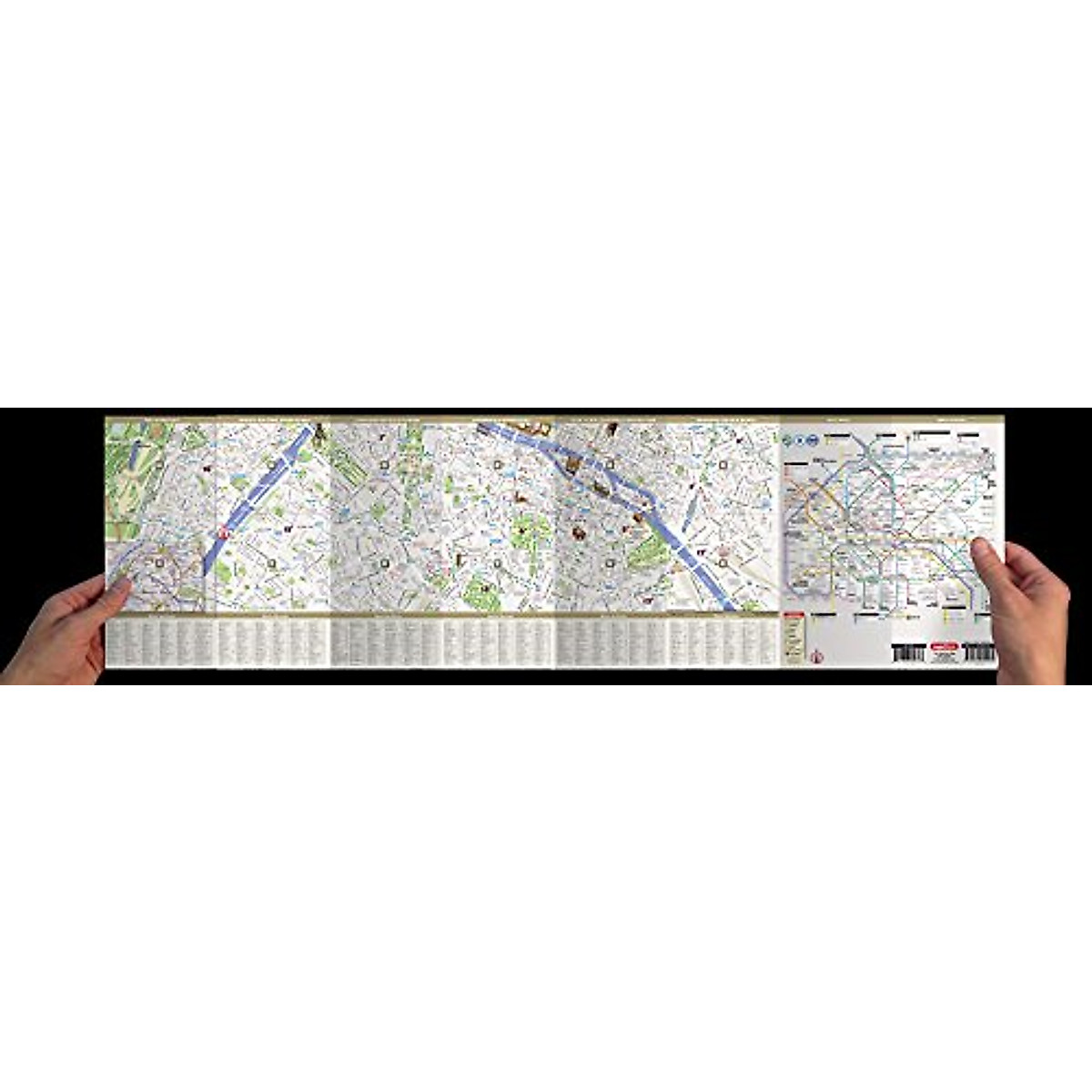 StreetSmart® Paris Map by VanDam - City Street Map of Paris, France - Laminated folding pocket size city travel and Metro map with all attractions, sights and hotels (2024 English and French Edition)