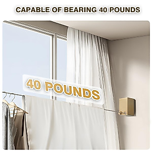 Retractable Clothesline, Retractable Clothesline Indoor, Stainless Steel Travel Clothesline, Not Sagging, Suitable for Balconies, Courtyards, Laundry Rooms, RVs, Yachts, etc
