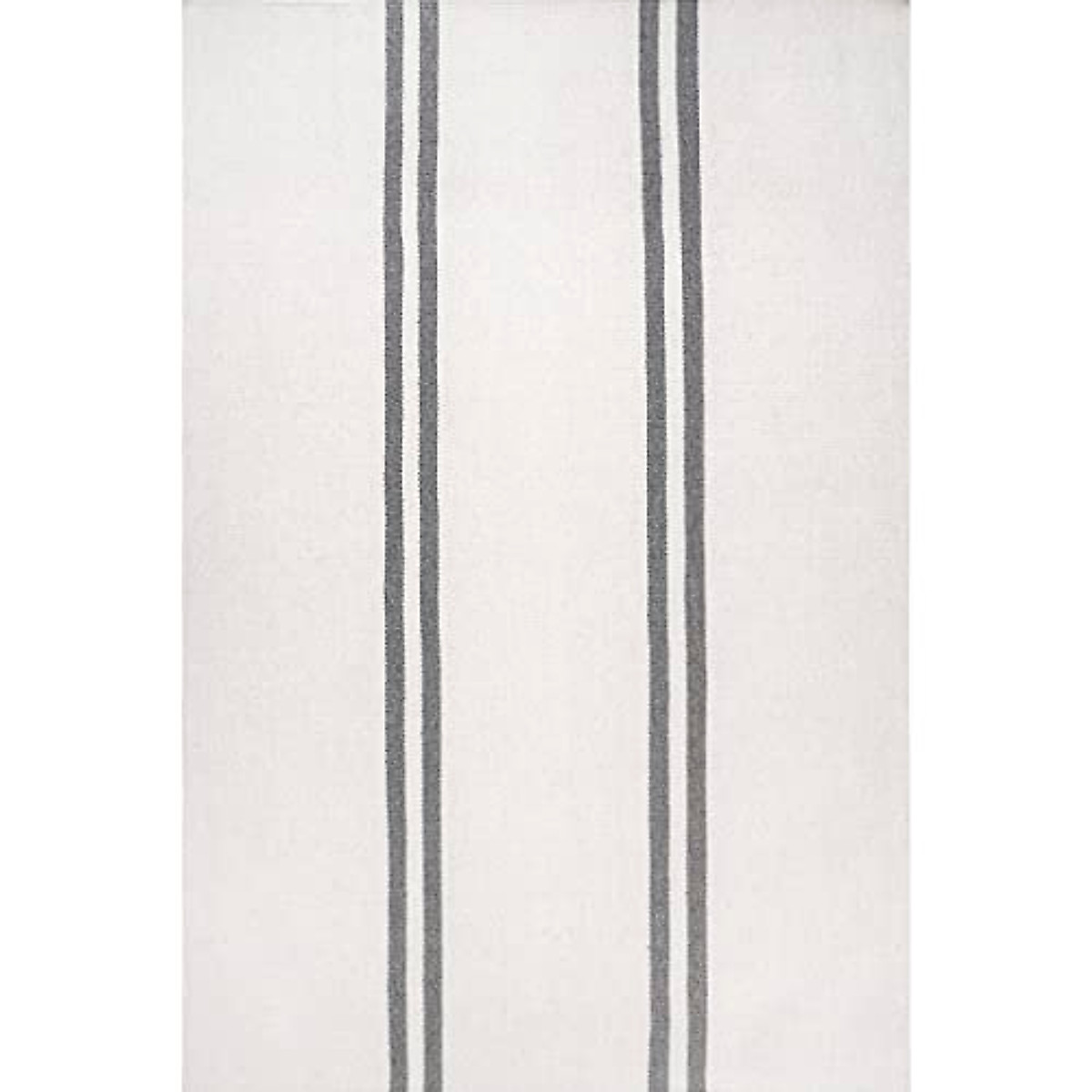 nuLOOM Stacia Stripes Wool Flatweave Area Rug, 10' x 14', Ivory