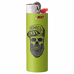 BIC Pocket Lighter, Special Edition Good Vibes Collection, Assorted Unique Lighter Designs, 8 Count Pack of Lighters