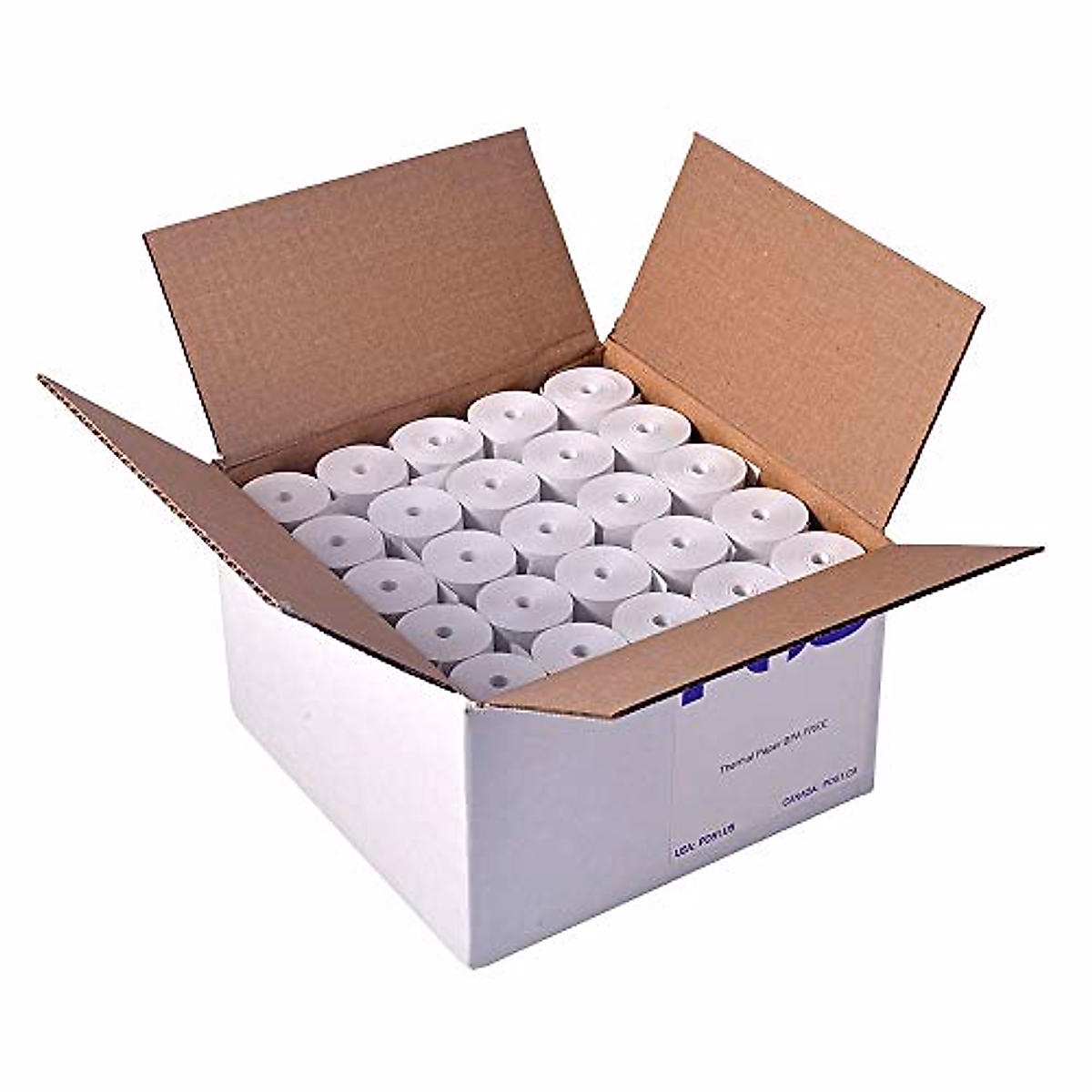 POS1 Thermal Paper Rolls 2-1/4 x 75 ft | 38mm diameter | fits Verifone vx520 | fits Ingenico iCT220 and iWL250 | CORELESS | BPA Free | 50 rolls per case