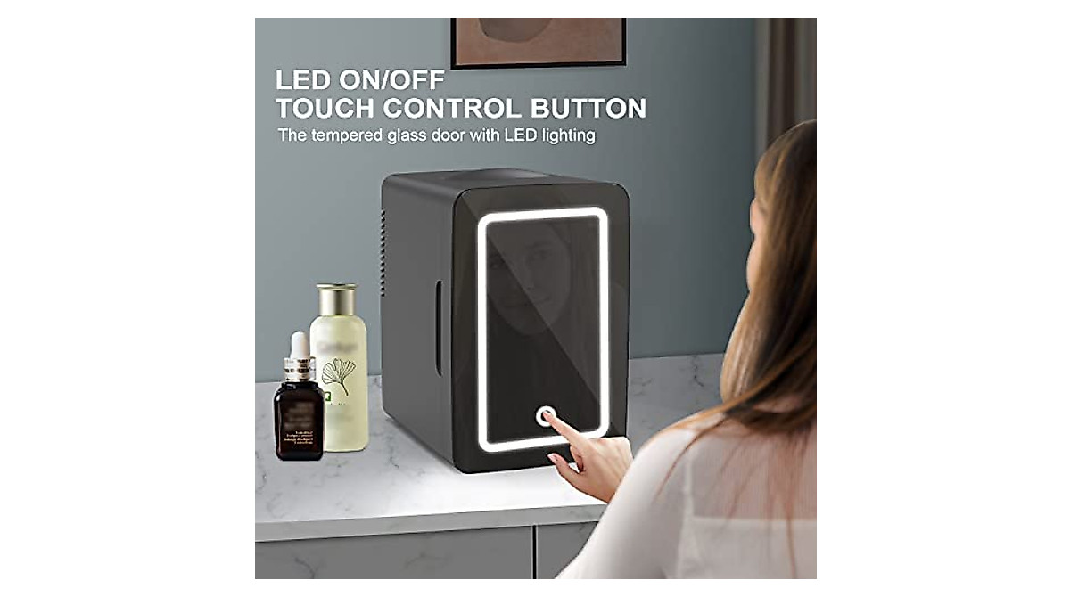 Living Enrichment Mini Fridge 6L Capacity, Portable Small Refrigerator ...