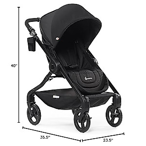 Ergobaby Stroller, Travel System Ready, 180 Reversible with One-Hand Fold, Black