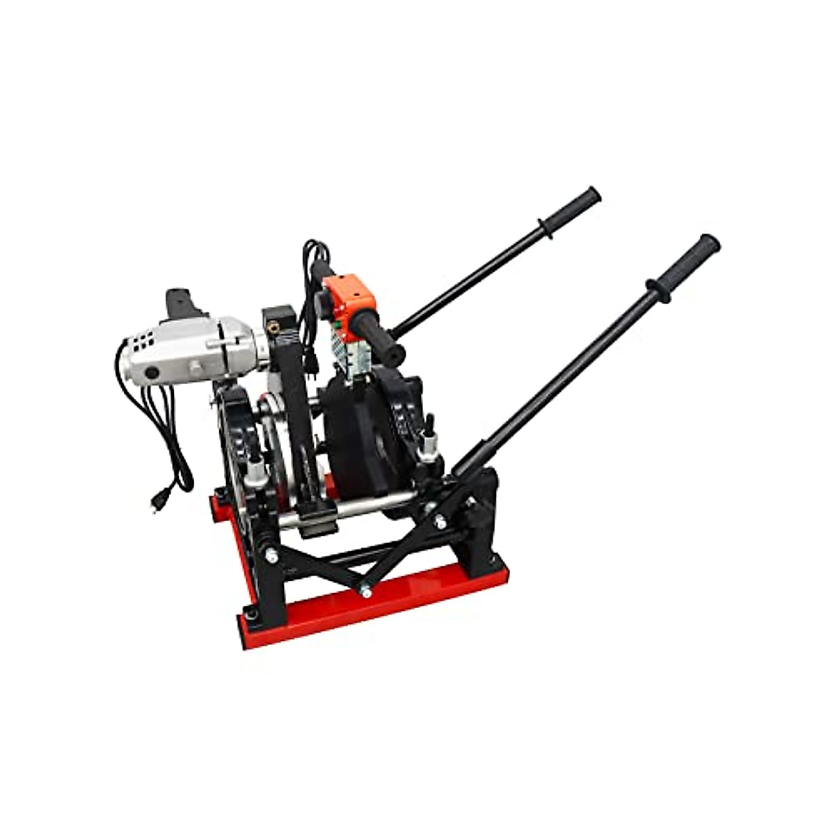 INTBUYING Pipe Fusion Welder Pipe Welding Machine PP PE PB PVDF Butt Fushion Welding Machine Tube Butt Fusion Equipment Double Clamps Hand-push Type 110V 2.48-7.87”(63-200MM)