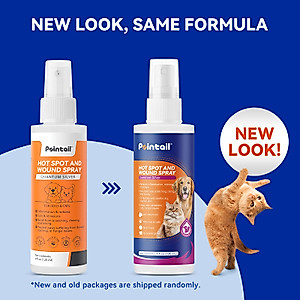 pointail Hot Spot Spray for Dogs and Cats, Hot Spot Treatment for Dogs for Itch Relief, Allergies, Chewing, Infections, Wound Care Spray for All Animals, 4oz