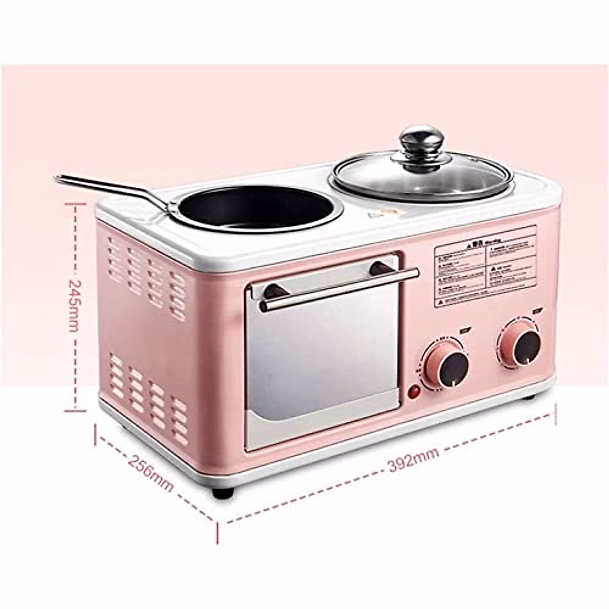 3 in 1 Mini Breakfast Machine Small Electric Oven Electric Breakfast Machine Mini Toaster Baking Oven Omelette Boiler Food Steamer
