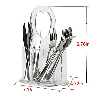 CLLMKL Cutlery Storage Box, Cutlery Storage Box with Handle, Cutlery Spoon Holder (7.16x4.72x9.76in)