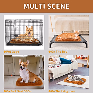 NAMOTEK Self-Warming Cat Bed Indoor/Outdoor Super Soft Self Heating Pet Mat Washable Thermal Pad for Cat & Dog 21x15.7 inch