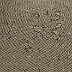 Sunnydaze Round Outdoor Fire Pit Cover - Heavy-Duty 300D Polyester and PVC with Drawstring Closure - Khaki - 48-Inch