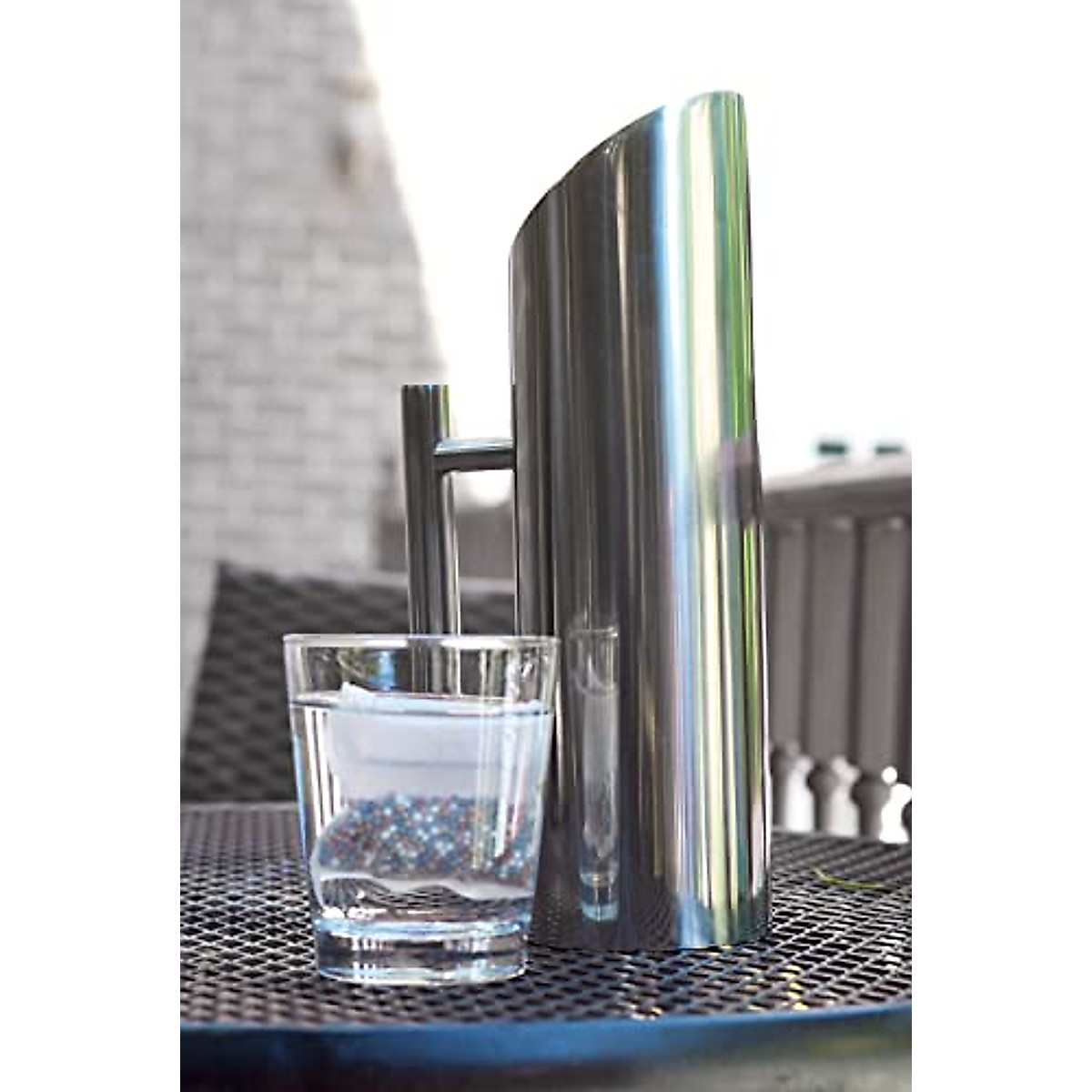 Alkaline Anytime Water Pitcher- Alkaline Water Pouch 9.5+ pH-American Stainless Steel-Ice Guard-Modern-BPA Free Water Jug-Iced Tea Maker-Great for Alkaline Water-Iced Tea-Kool Aid-Iced Coffee-Lemonade