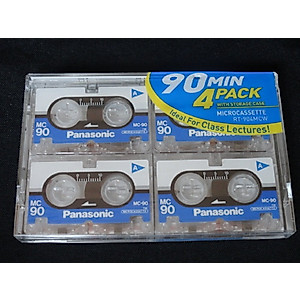 4x4 Packs Panasonic MC90 - 90 Minute Micro Mini Cassette Tapes.