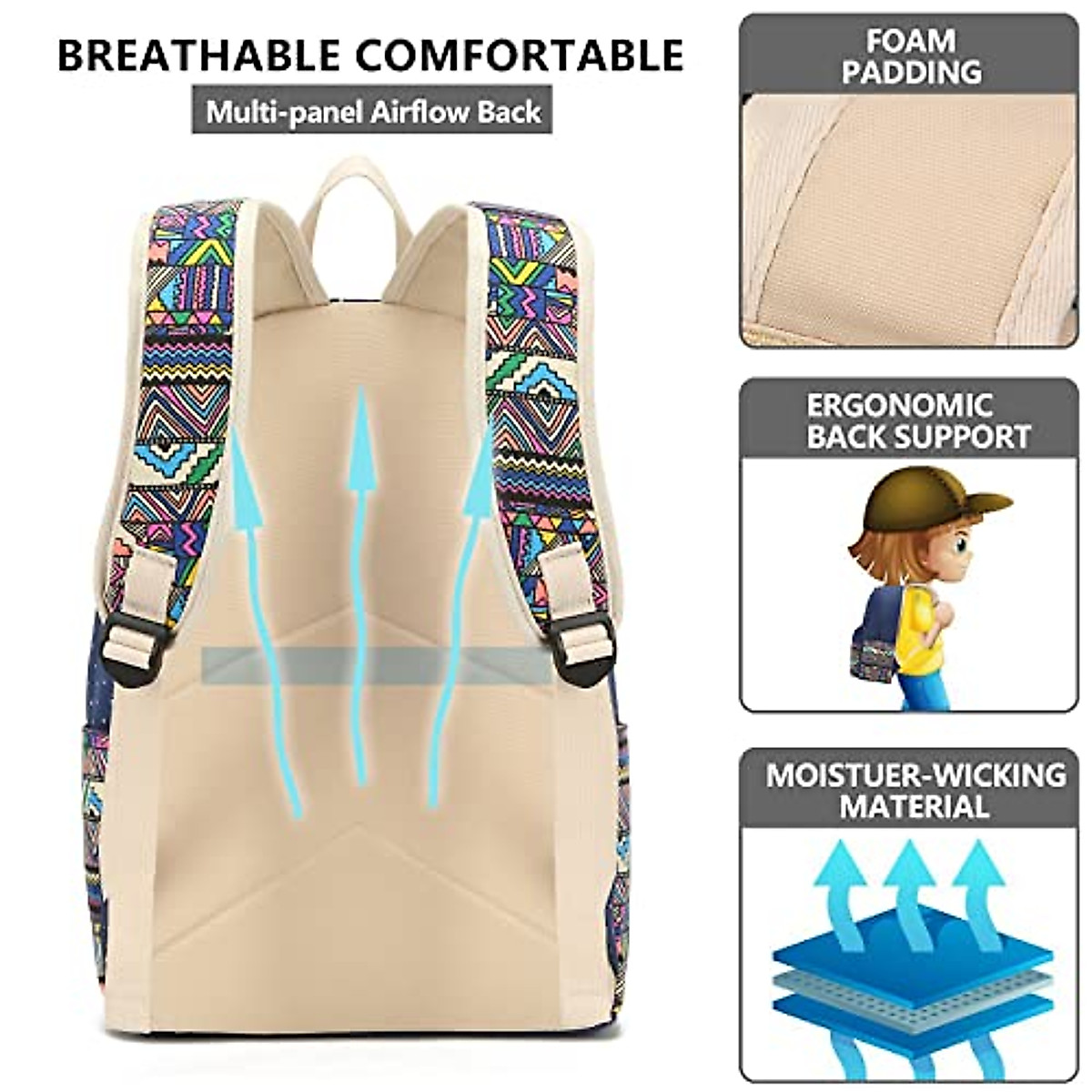 EZYCOK Laptop Backpack for Teen Girls Women Lightweight School Backpack College Bookbag Casual Daypack, Best Christmas Birthday Gift