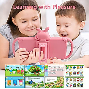 Tablet for Kids 7 inch Kids Tablet 32GB Toddler Tablet with Case WiFi Camera, Kids Learning Tablet for Toddlers Pre-Installed Educational Gontents Parental Control YouTube Netflix