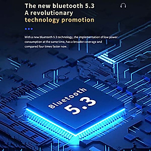 Gecau Digital Display Bluetooth 5.3 Earbuds, Touch-Control TWS-Headphones, with LED Smart Screen Display, 1200mAh, Low Latency, for Sports Working Music
