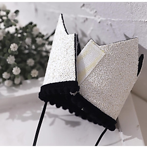 ZZDCMS Halloween First Birthday Decorations - Baby Shower Headband, Hat, Ghost Crown, Photo Booth Props and Cake Smash Backdrop