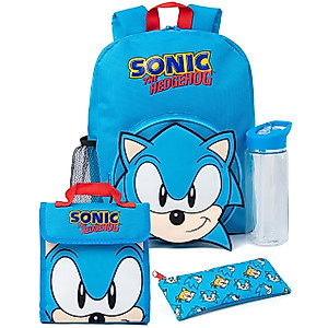 Sonic The Hedgehog Boy's Schoolbag Set, Blue, One Size