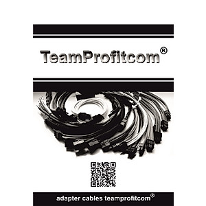 TeamProfitcom 16 AWG GPU VGA PCI-e 8Pin PCI Express Graphics Video Card GPU VGA 8 Pin Female to Dual GPU 8(6+2) Pin Male Splitter Power Sleeved Extension Cable 8 Pin GPU 12-inches