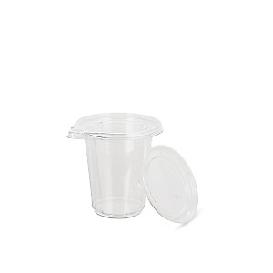 MT Products Plastic Parfait Cups with Lids 16 oz. - (20 Pieces) Tamper Evident Yogurt Containers - Clear Disposable Cups with Lids for Yogurt, Fruit, Cereal or Vegetables