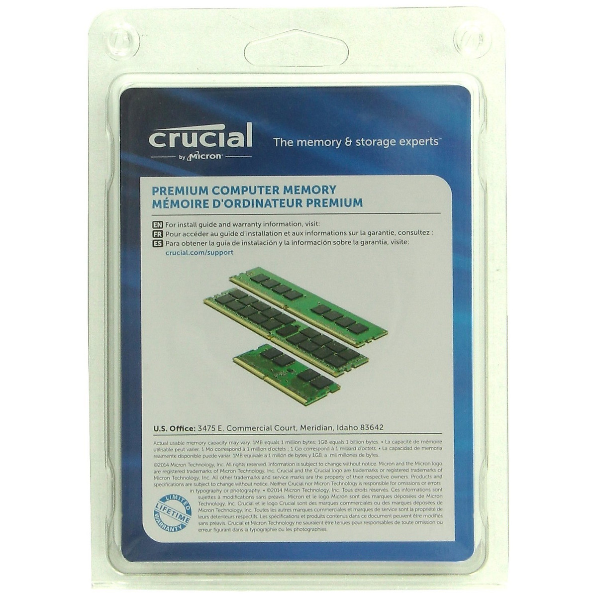 Crucial 4GB Single DDR3 1600 MT/s PC3-12800 CL11 Unbuffered UDIMM 240-Pin Desktop Memory Module CT51264BA160B