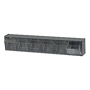 Quantum Storage Systems 3-5/8-Inch by 23-5/8-Inch by 4-1/2-Inch Tip System Bin, 3 5/8" x 23 5/8" x4 1/2", Grey