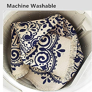 Poowe Round Cotton Rug Woven Tassel Throw Rug Washable Area Rug for Living Room Bedroom Kitchen Bathroom (Vintage)