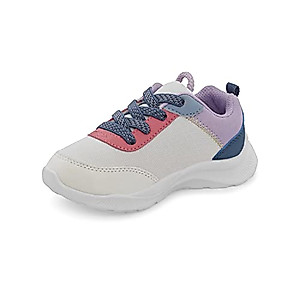 OshKosh B'Gosh Girls Ajax Athletic Sneaker, White, 9 Toddler