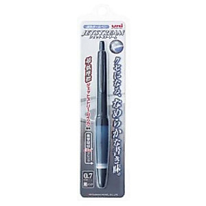 uni Alpha-Gel Jetstream 0.7 mm Ball Point Pen, Black Body, Black Ink (SXN1000071P24)