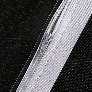 LUSHVIDA 100% PVC Outdoor Tablecloth with Umbrella Hole, Waterproof & Stain Resistant Vinyl Table Cloth for Spring Summer Patio Garden Tabletop Decor, Black/White Stripe, Rectangular 60x102 Inch