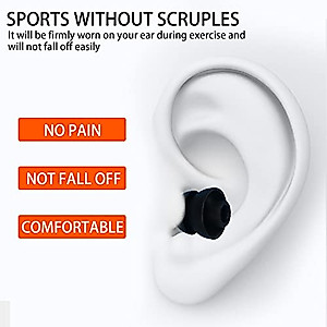 TORMEN Triple Flange Replacement Ear Tips Sleeves, Conical Silicone  Earbuds Noise Eartips Compatible for Inside Diameter 4mm-5mm in-Ear Earphones [S/M/L 3 Size] (6 Pairs, Black)