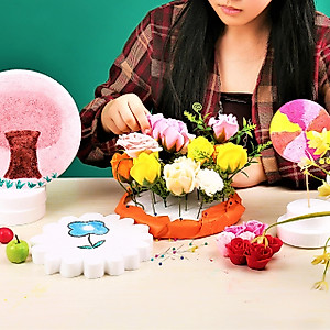 FFchuanhe 4 Pack Foam Circles for Crafts, Polystyrene Round Foam Discs (8×8×1 in) for DIY Projects, Decorations, Modeling, Christmas Decoration