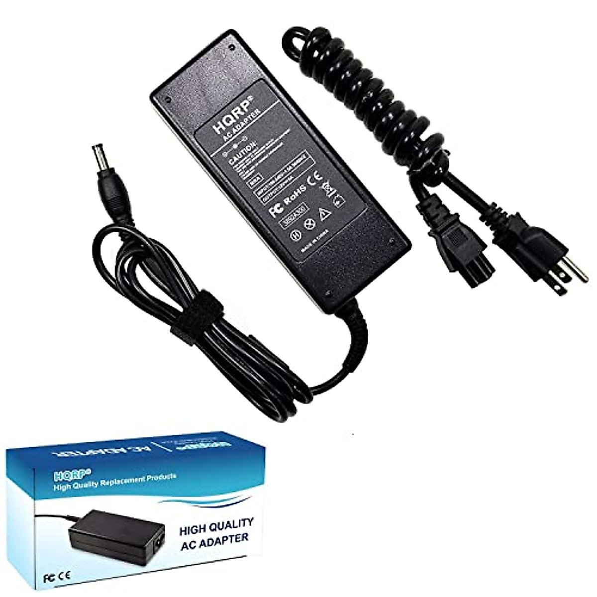 HQRP 12V AC Adapter Compatible with Sceptre Monitor E C Series 20" 22" 24" 27" 32" 1800R 1920R C248W C325W C328W E225W E248 E205W E248W E275W Screen LED-Lit & Supersonic Monitor Power Supply Cord