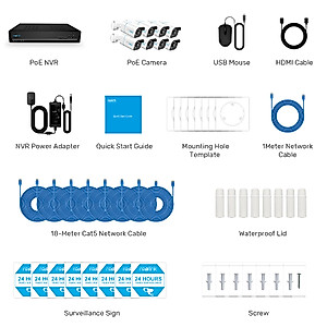 REOLINK 4K PoE Home Security Camera System, 8pcs H.265 Surveillance PoE IP Camera Outdoor Wired with Person Vehicle Detection, 8MP/4K 16CH NVR with 3TB HDD for 24-7 Recording, RLK16-810B8-A(Renewed)