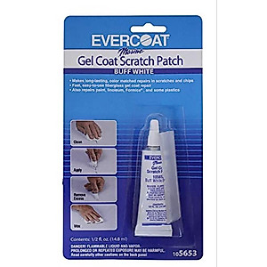Fiberglass Evercoat 105653 Gel Coat Scratch Patch, Buff White