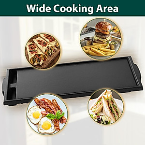 W10432544 Griddle Stove Replacement Parts for Whirlpool Gas Stove Top Griddle Pan Whirlpool Kitchenaid Kenmore Maytag Jenn-Air Range Griddle Cast Iron Center Middle Burner Griddle Plate 1 Pack