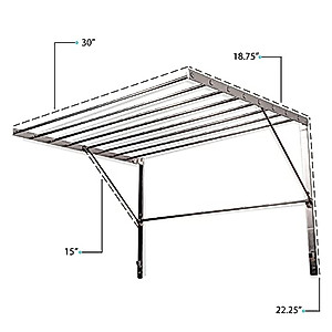 brightmaison Wall Mount Clothes Drying Rack & Laundry Room Organizer, 6.5 Yards Drying Capacity Stainless Steel Silver Set of 2 Laundry Rack