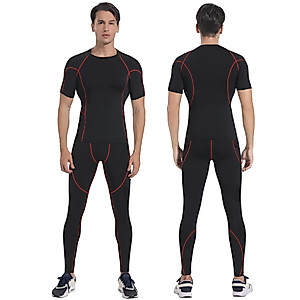 Milin Naco Men's Compression Pants Compression Leggings Sports Compression Pants & Tights Running Tights Ski Base Layer