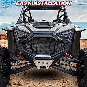 SAUTVS Front Bumper for RZR Turbo R/ Pro R 22-23, Black Front Brush Guard Protector Low Profile Bumper Pre Runner Bumper for Polaris RZR Turbo R / Pro R 2022-2023 Accessories (Replace #2884354)