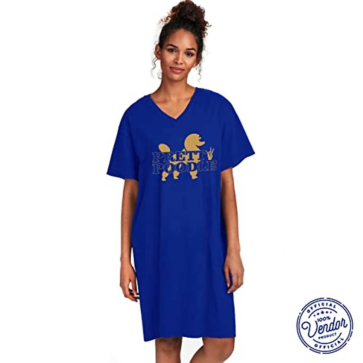 BBGREEK Sigma Gamma Rho Sorority Paraphernalia - SGRHO - Nightshirt - Pretty Poodle - X-Large - Official Vendor