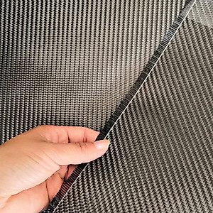 BAIWANLIN Carbon Fiber Fabric Cloth High Strength Lightweight for Car Modification | 200g/m² | 1m/39.37" Wide Roll length0.5m/19.69",Twill