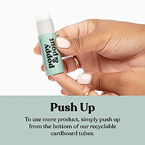 Jumbo Lip Balm Gift Set (3-Pack, Top Flavors) | Poppy & Pout All Natural Lip Balms & Moisturizers | Hydrates with Beeswax, Vitamin E, Organic Coconut Oil | Cruelty-Free | Recyclable Cardboard Tube