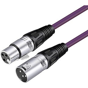 NEEWER 6 Pcs 24.9ft Microphone Audio Cable XLR Male to XLR Female Colored Snake Cable (Purple/Red/Blue/Orange/Yellow/Green)