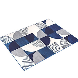 Well Woven Maggie Blush Pink Modern Geometric Dots & Boxes Pattern Area Rug 5x7 (5'3" x 7'3")