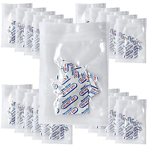 Oxygen Absorbers For Food Storage 300cc ( 5 pcs in Vacuum Sealed Bag x 20, Total 100 Packets ) O2 Absorbers Food Grade Oxygen Absorbers Oxygen Packets For Food Storage Oxygen Remover Absorb Observers