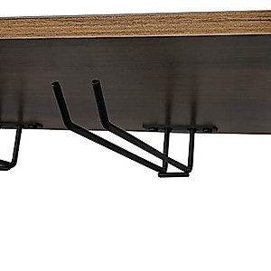 Rolling Serving Bar Cart - Industrial Wood and Metal Storage Cart with Wine Rack and Glass Holder - Coffee Cart on Wheels - 3 Tier Rustic Modern Serving Cart - Home Mobile Beverage Cart - Vintage