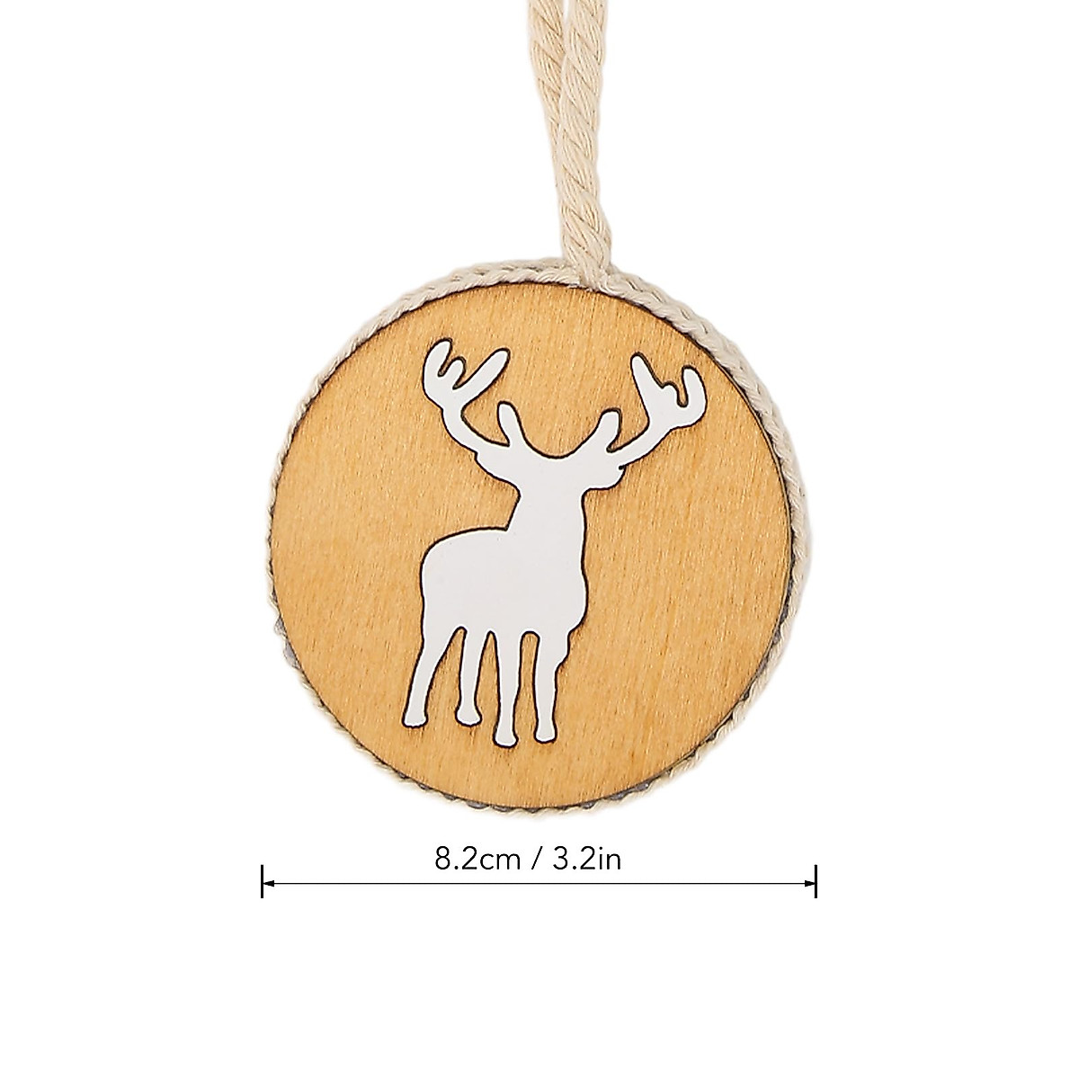 2 Pack Magnetic Curtain Tiebacks, Cute Deer Decorative Tie Backs Curtain Holdbacks for Drapes Wood Curtain Holders for Christmas Home Holiday Decor, No Screw