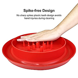 Chicken Shredder, ShredMachine with Knobs and Non-slip Base for Shredding Pulled Pork, Chicken, Vegetable and Beef （red）