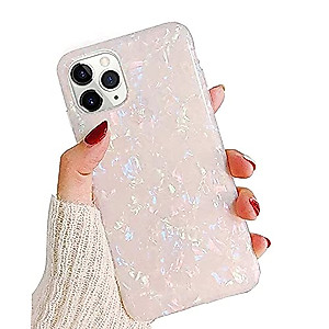 J.west Case Compatiable with iPhone 13 Pro Max 6.7 inch,Sparkly Opal Glitter Translucent Clear Soft TPU Slim Fit Protective Phone Cover Case for Women Girls Colorful